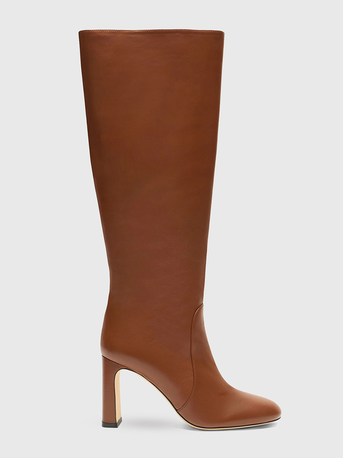 BABETTE TUBO 85 leather boots with heel brand Stuart Weitzman ...