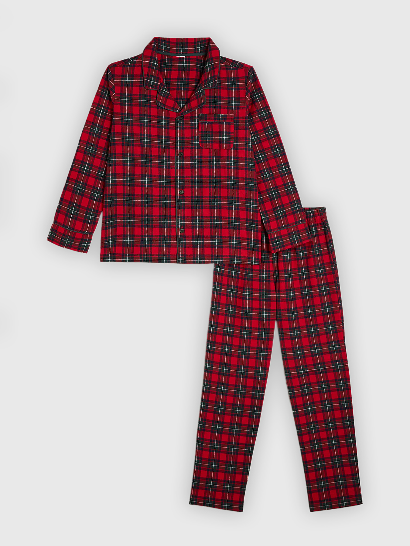TARTAN FAMILY two-piece pyjamas with checked print brand YAMAMAY ...