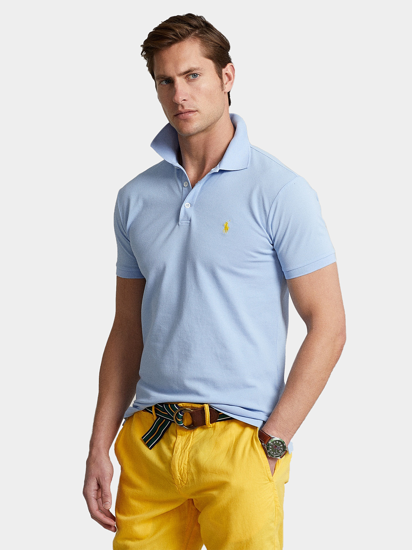 Polo shirt in blue color brand POLO RALPH LAUREN — Globalbrandsstore.com/en