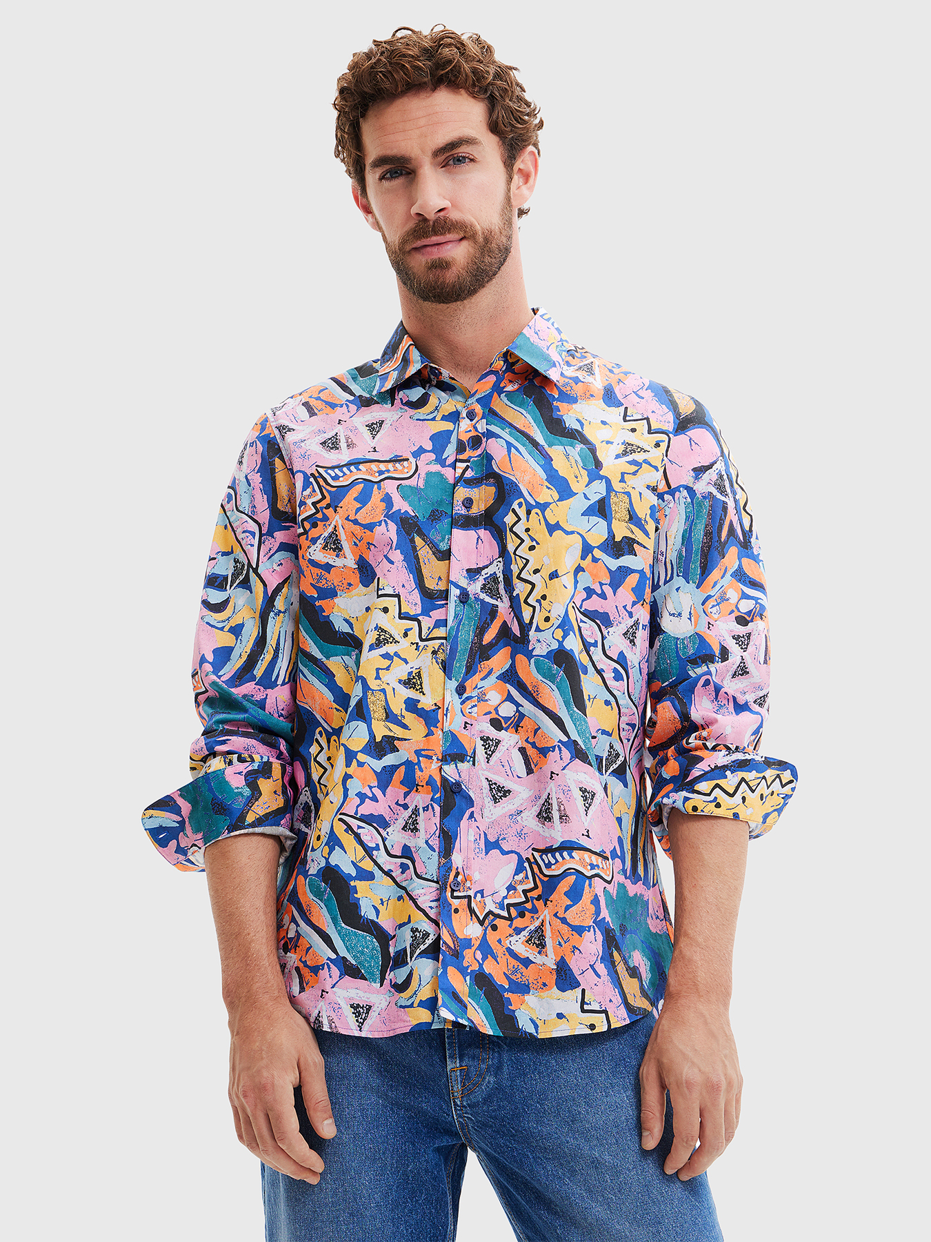 PAPER shirt with colorful print brand DESIGUAL — Globalbrandsstore.com/en