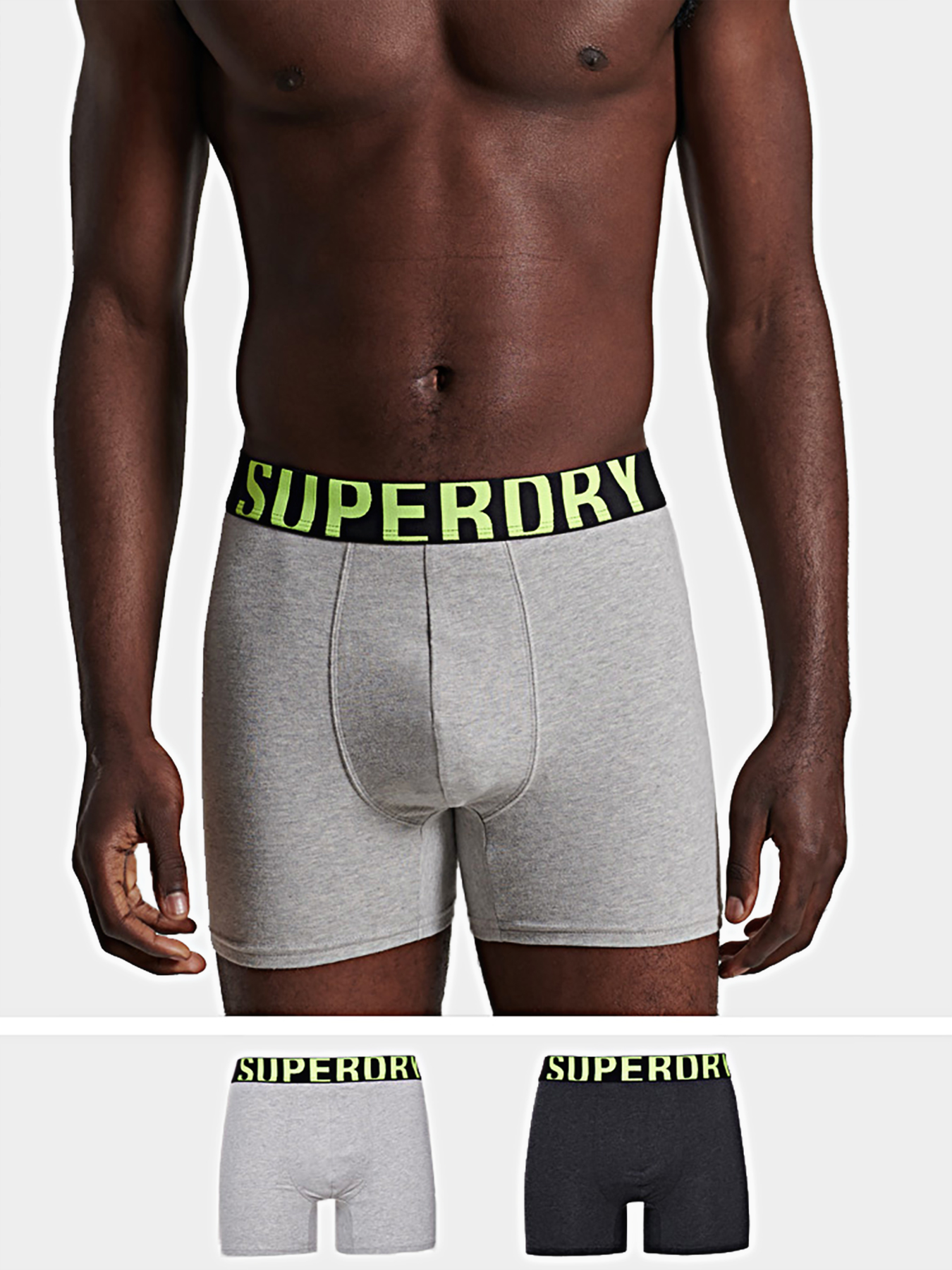 2-pack Boxers with branded logo branding brand SUPERDRY ...