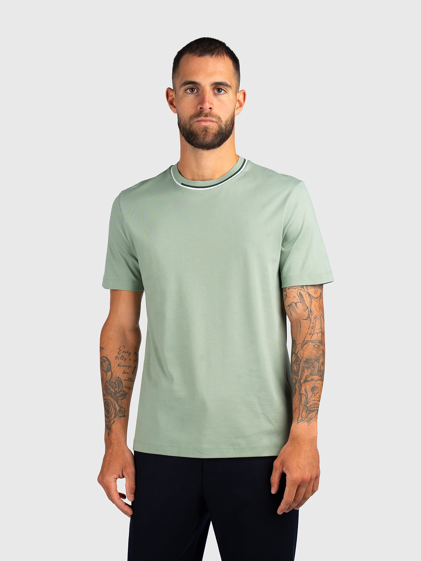 Roun neck cotton T-shirt brand BOSS — Globalbrandsstore.com/en